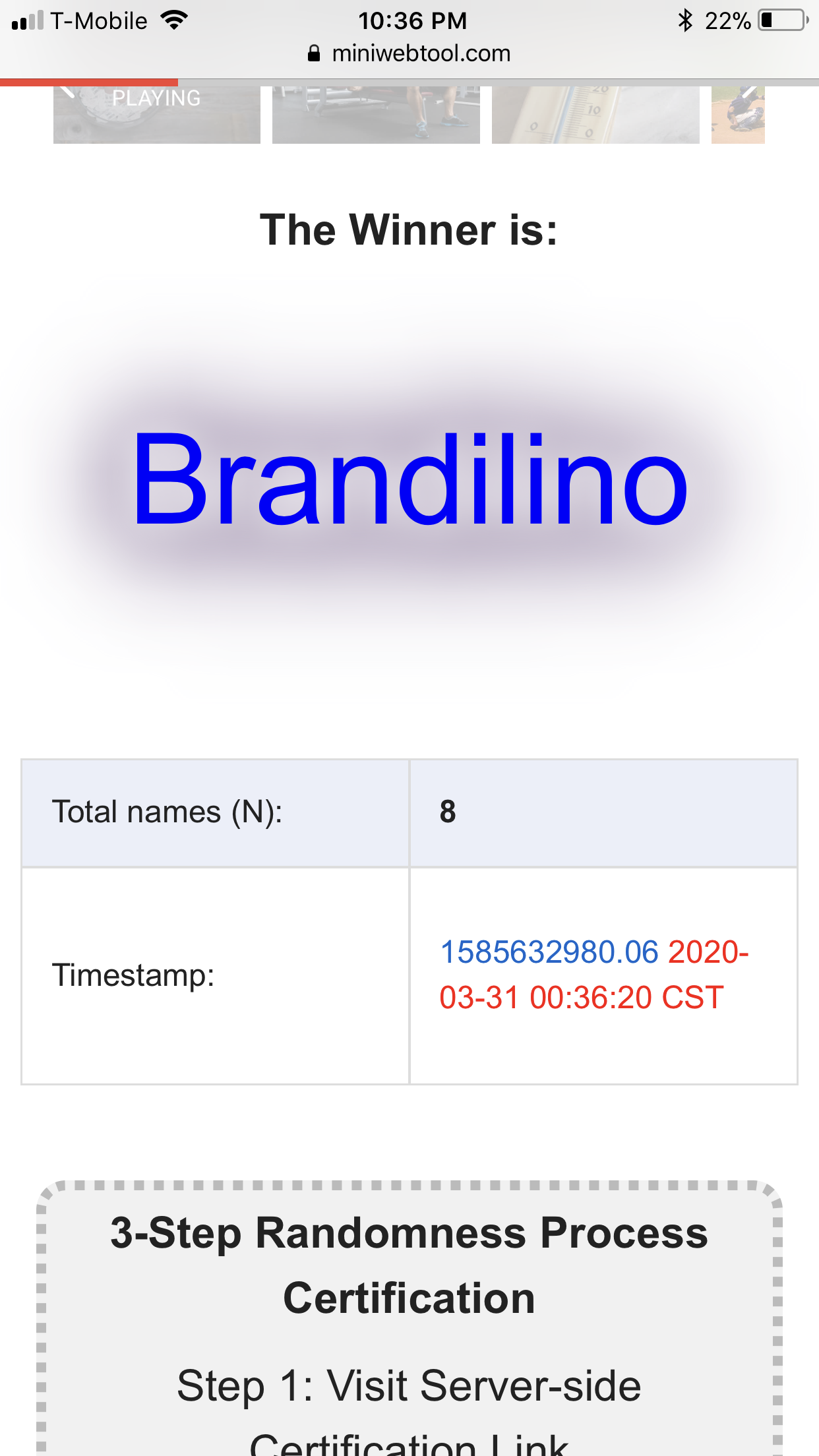 March Winner – D.A. Gatlin